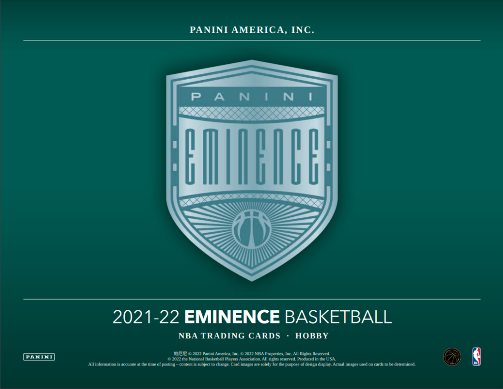 2021-22 Panini Eminence Basketball Checklist