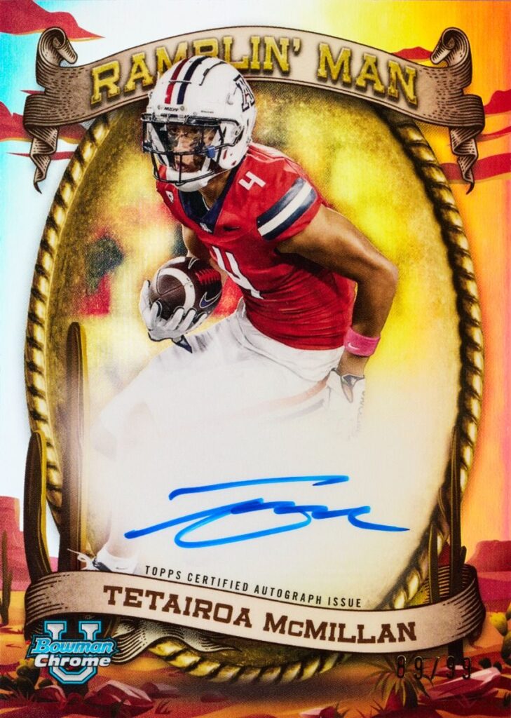 2024 Bowman Chrome University Football Hobby Checklist