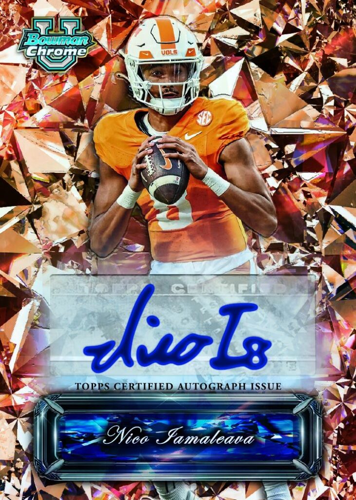 2024 Bowman University Chrome Football Sapphire Edition Checklist