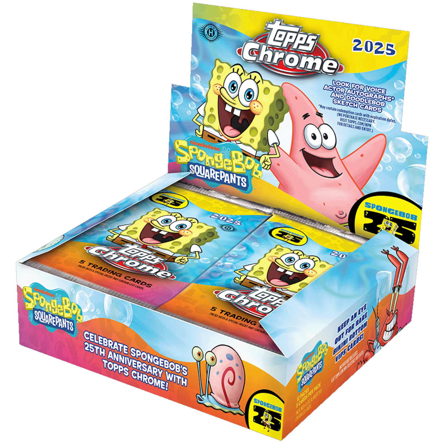 2025 Topps Chrome SpongeBob 25th Anniversary Hobby Checklist